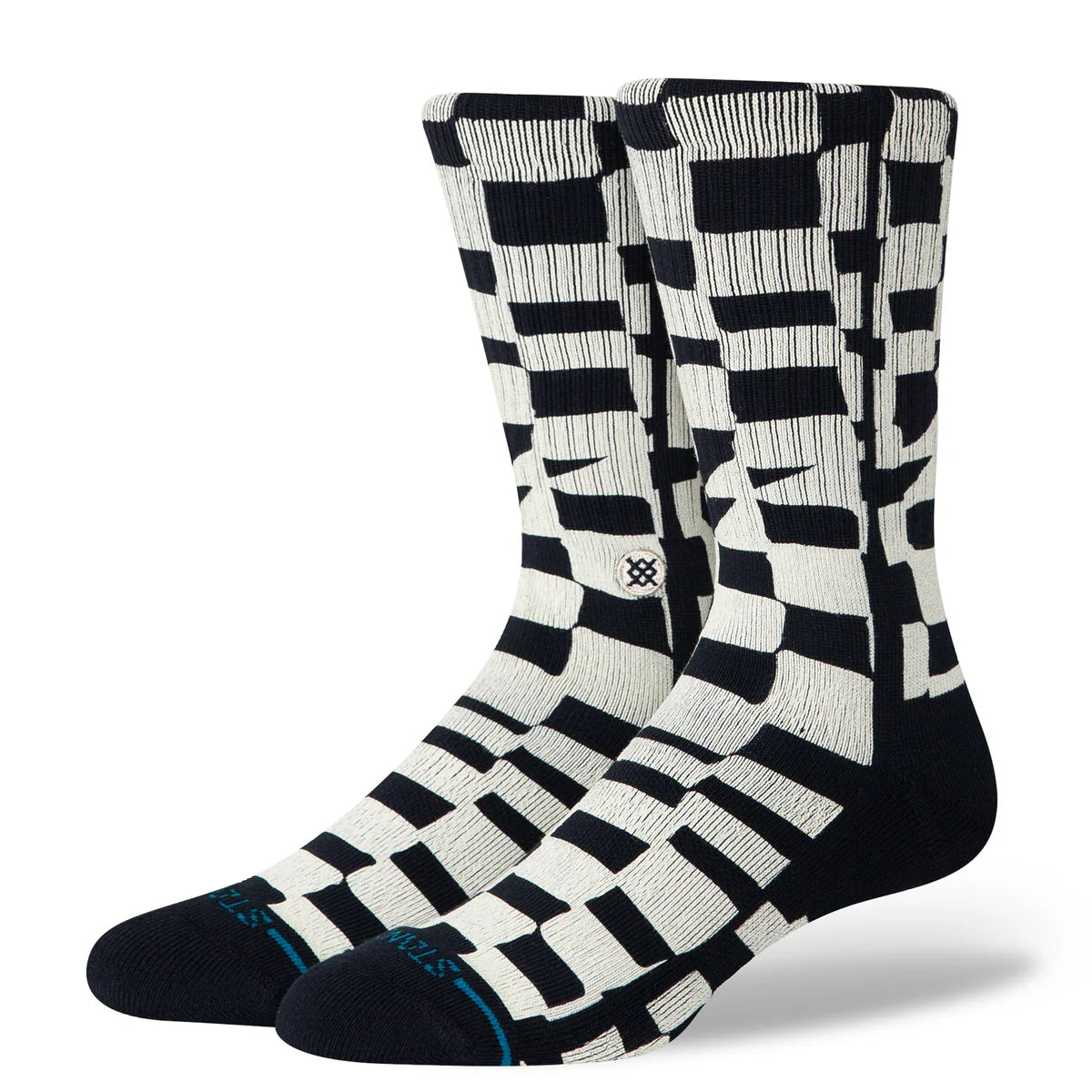 Stance Wave Check Crew Socks - Black – Slick's Skate Store