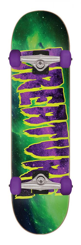 Creature Galaxy Logo Green/Purple Mid Skateboard - 7.8" – Slick's Skate ...