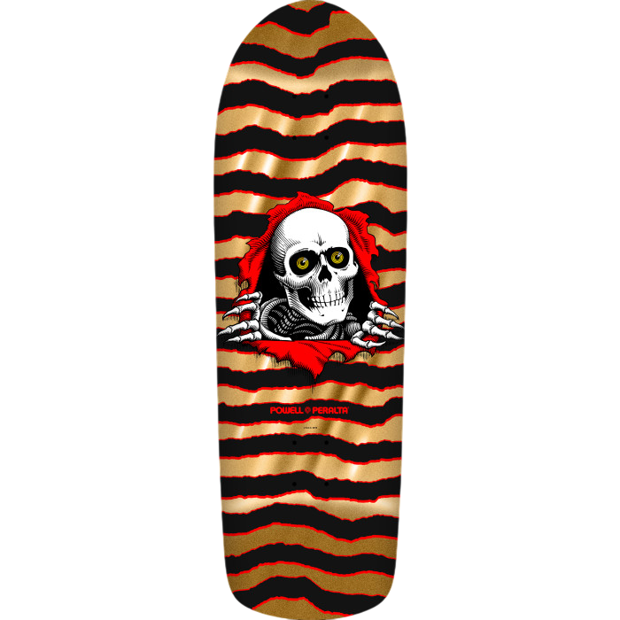 Powell Peralta Old School Ripper Gold Foil Skateboard Deck - 9.89 ...
