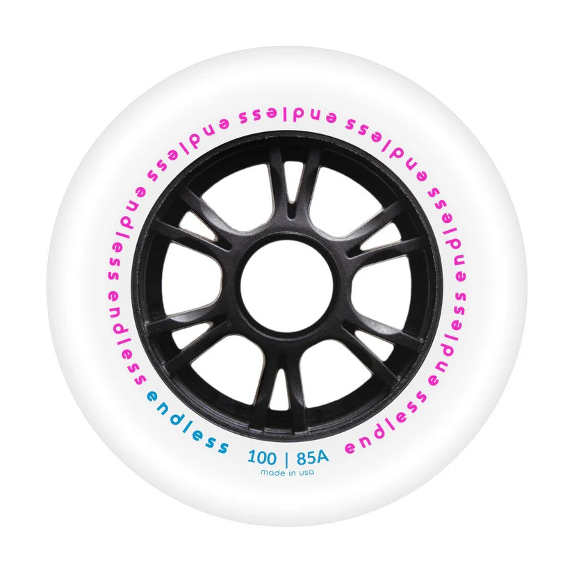 Endless White 100mm Wheels - Set of 4 – Slick's Skate Store