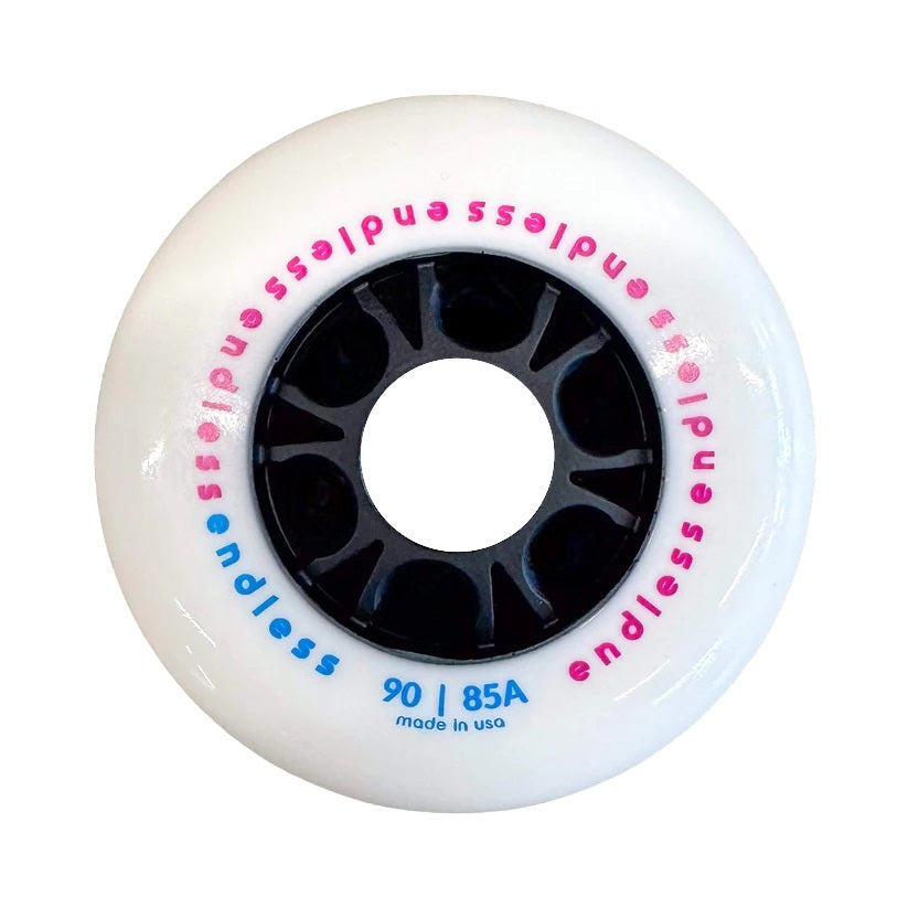 Endless White 90mm Wheels - Set of 4 – Slick's Skate Store