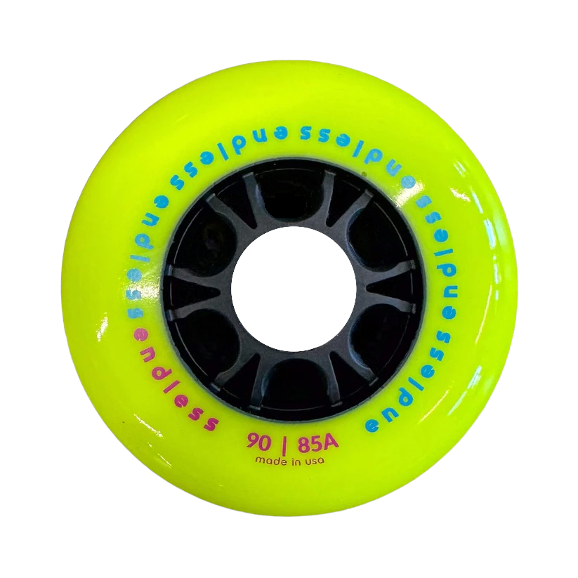 Endless Neon Yellow 90mm Wheels - Set of 8 – Slick's Skate Store
