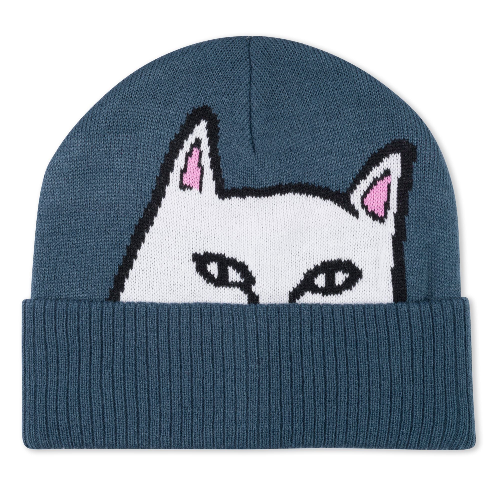 RIPNDIP Lord Nermal Peeking Nermal Beanie - Storm Blue – Slick's Skate ...