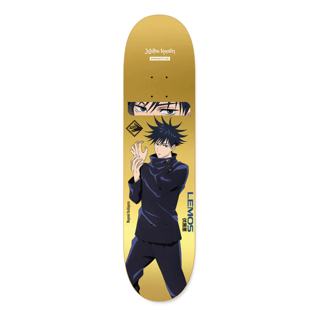 Primitive X Jujutsu Kaisen Megumi Lemos Gold Skateboard Deck - 8.125 ...