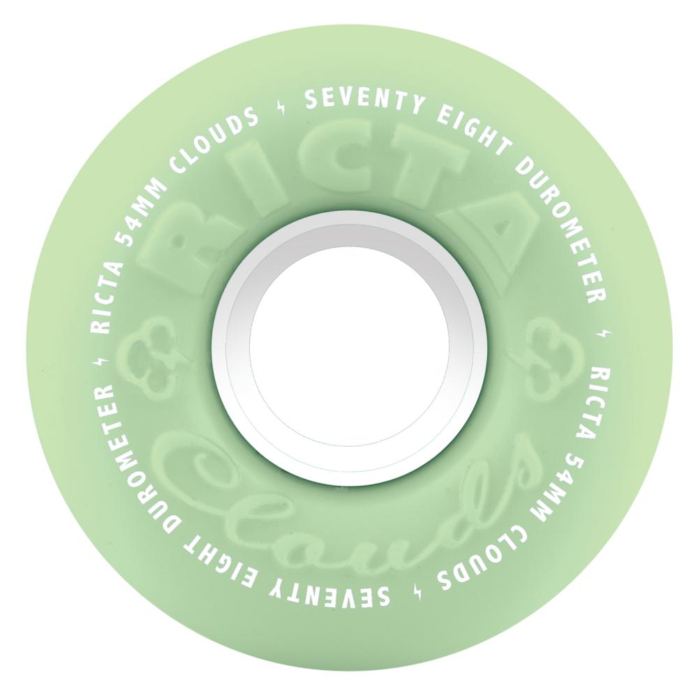 Ricta Clouds Glow In The Dark Skateboard Wheels - 54mm 78a – Slick's ...