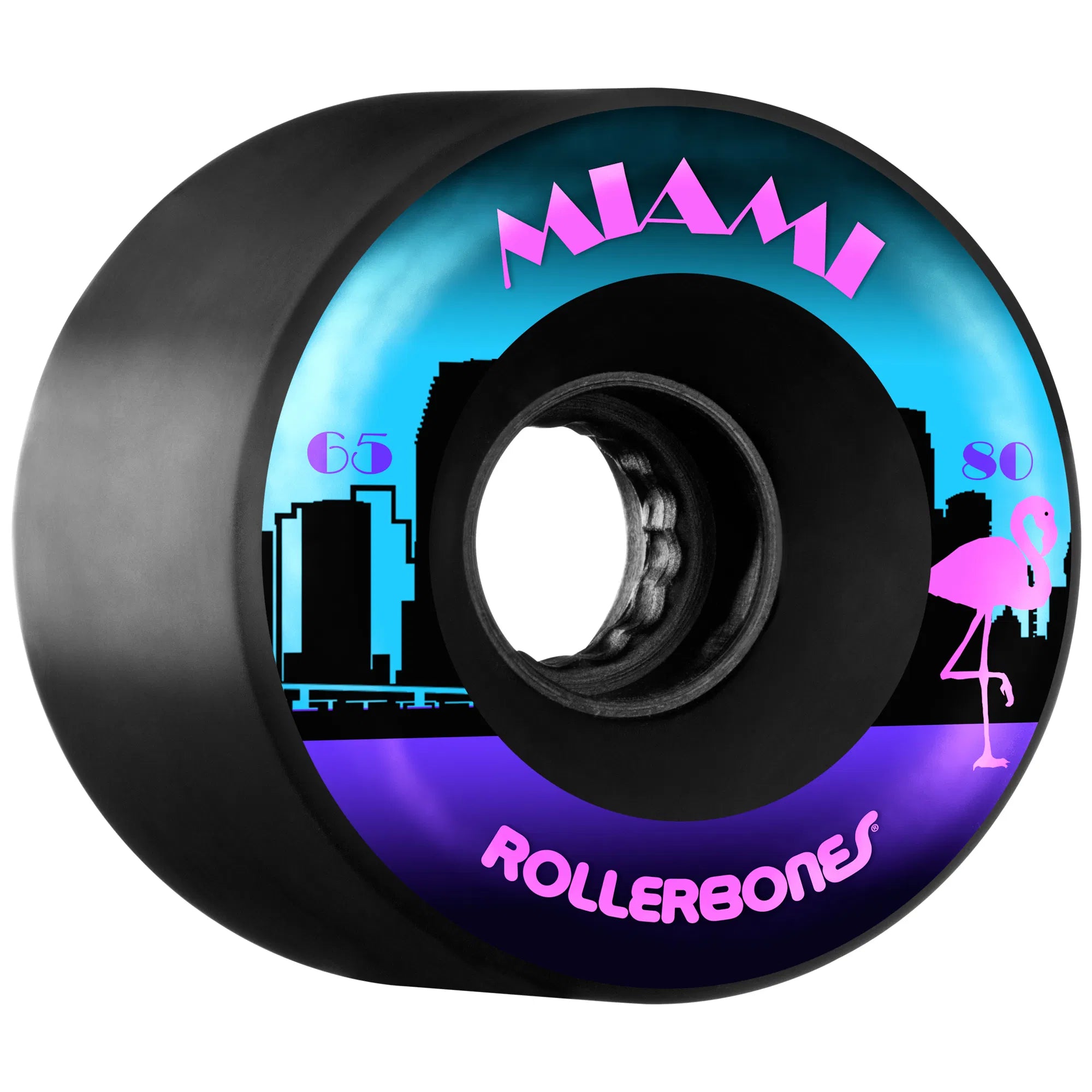 Rollerbones Outdoor Miami Wheels Black 65mm 80a - Set of 8 – Slick's ...