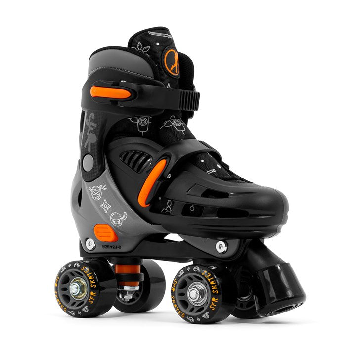 SFR Storm V Adjustable Roller Skates - Ninja – Slick's Skate Store
