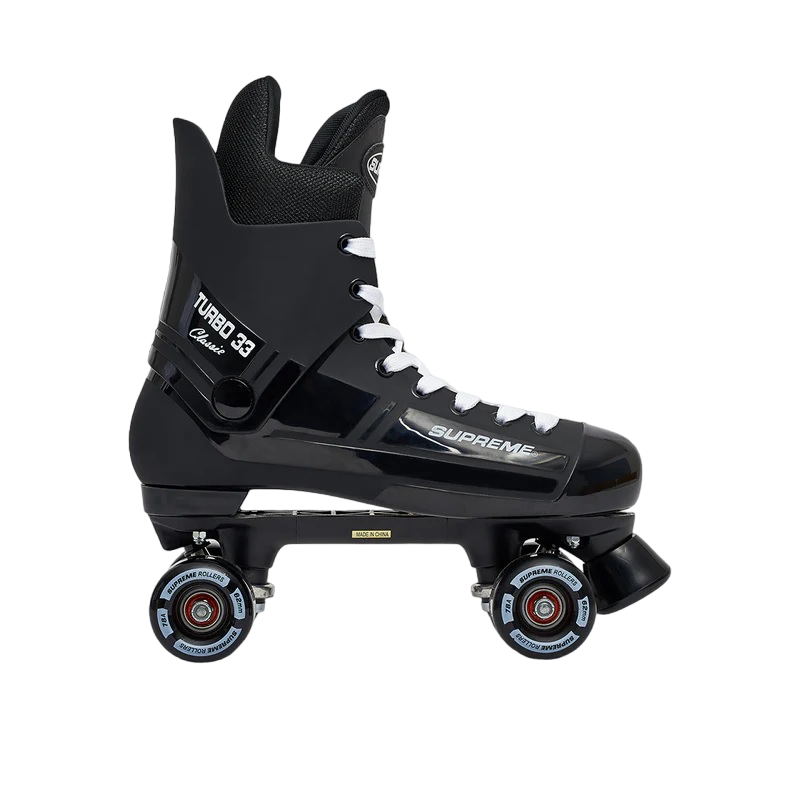 Supreme Turbo Roller Skates with Black Supreme Wheels – Slick's Skate Store
