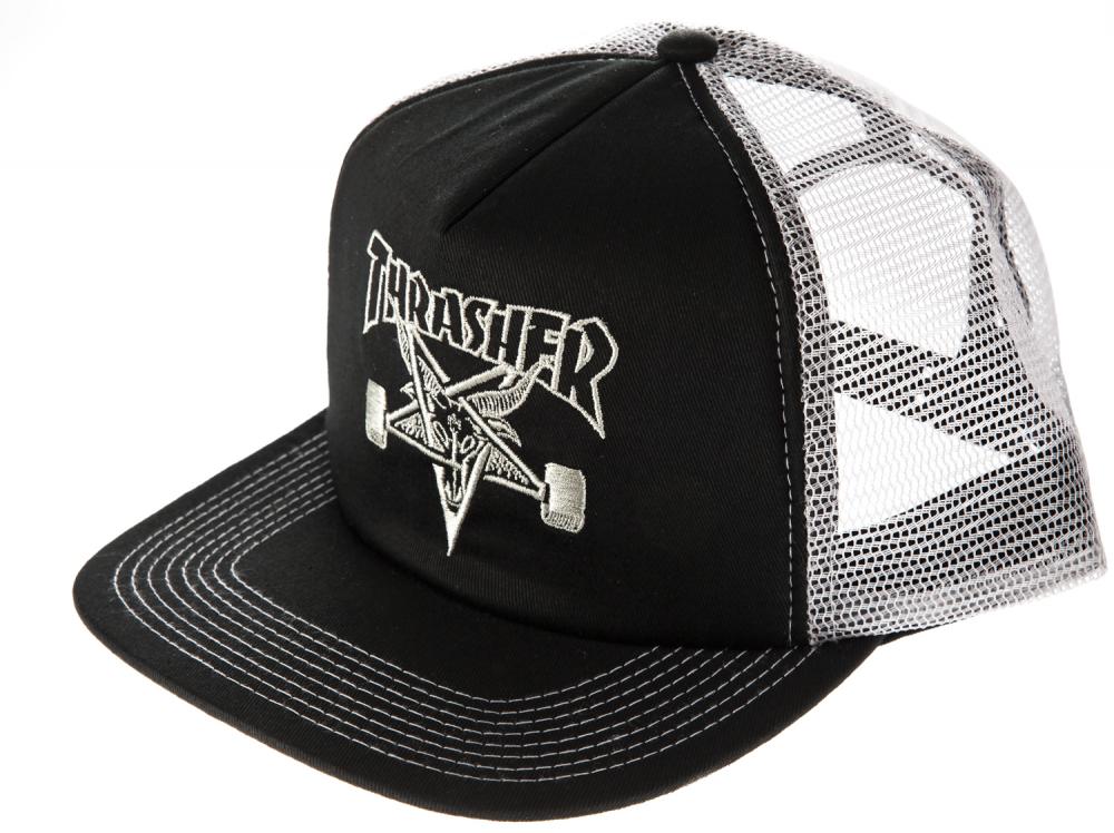 Thrasher SK8 Goat Embroidered Mesh Cap - Black/Grey – Slick's Skate Store