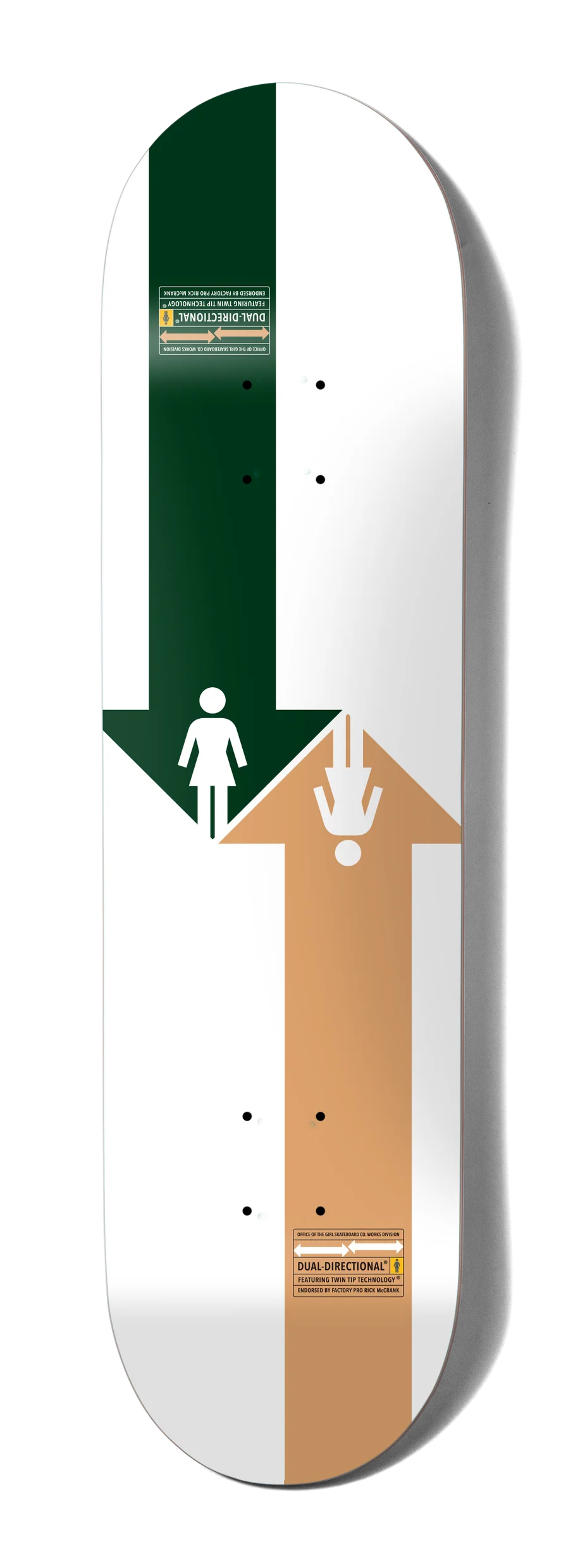 Girl Dual Directional McCrank Skateboard Deck - 8.5" – Slick's Skate Store