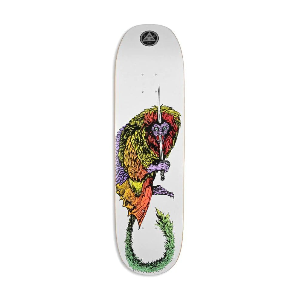 Welcome Tamarin on Moontrimmer 2.0 White Skateboard Deck - 8.5" – Slick ...