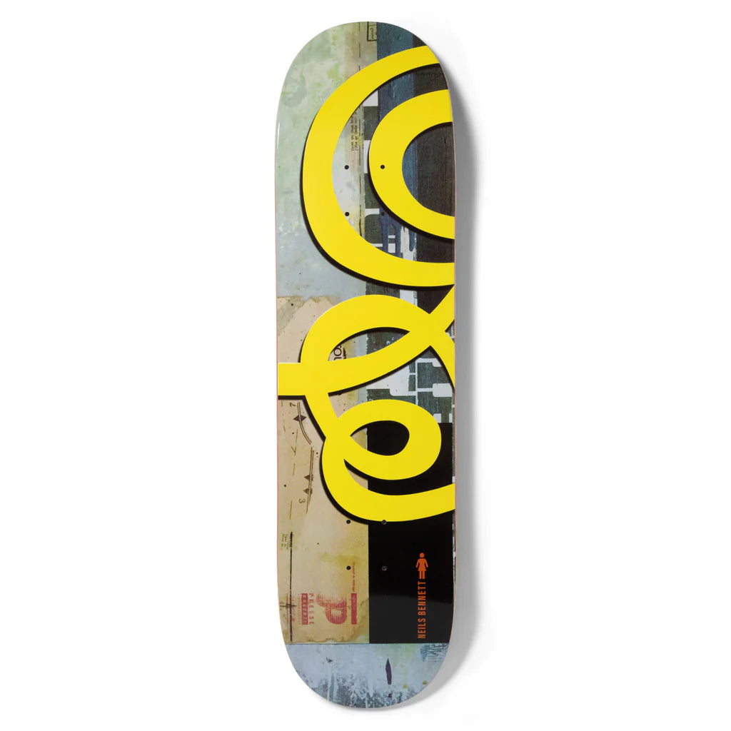Girl Jenkins 30 Swirls Niels Bennett Twin Tip Skateboard Deck - 8.25 ...