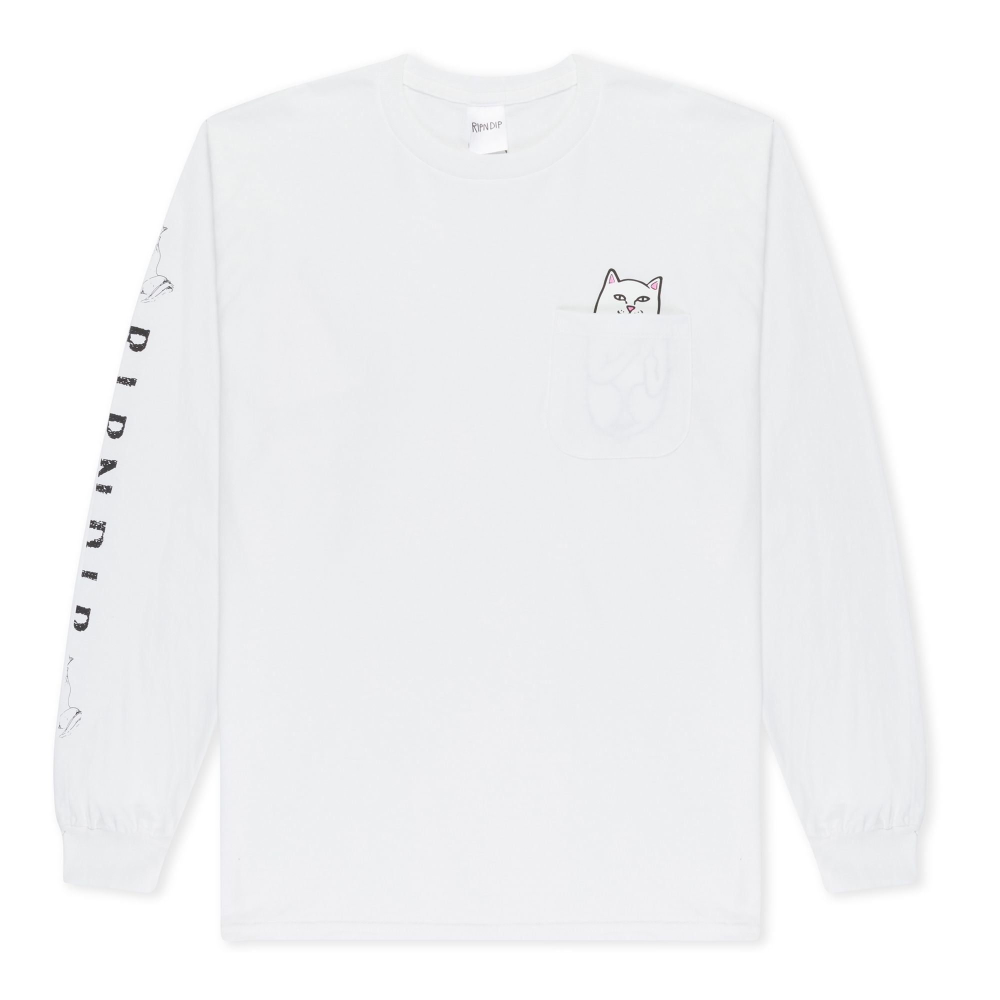 RIPNDIP Lord Nermal Long Sleeve - White – Slick's Skate Store