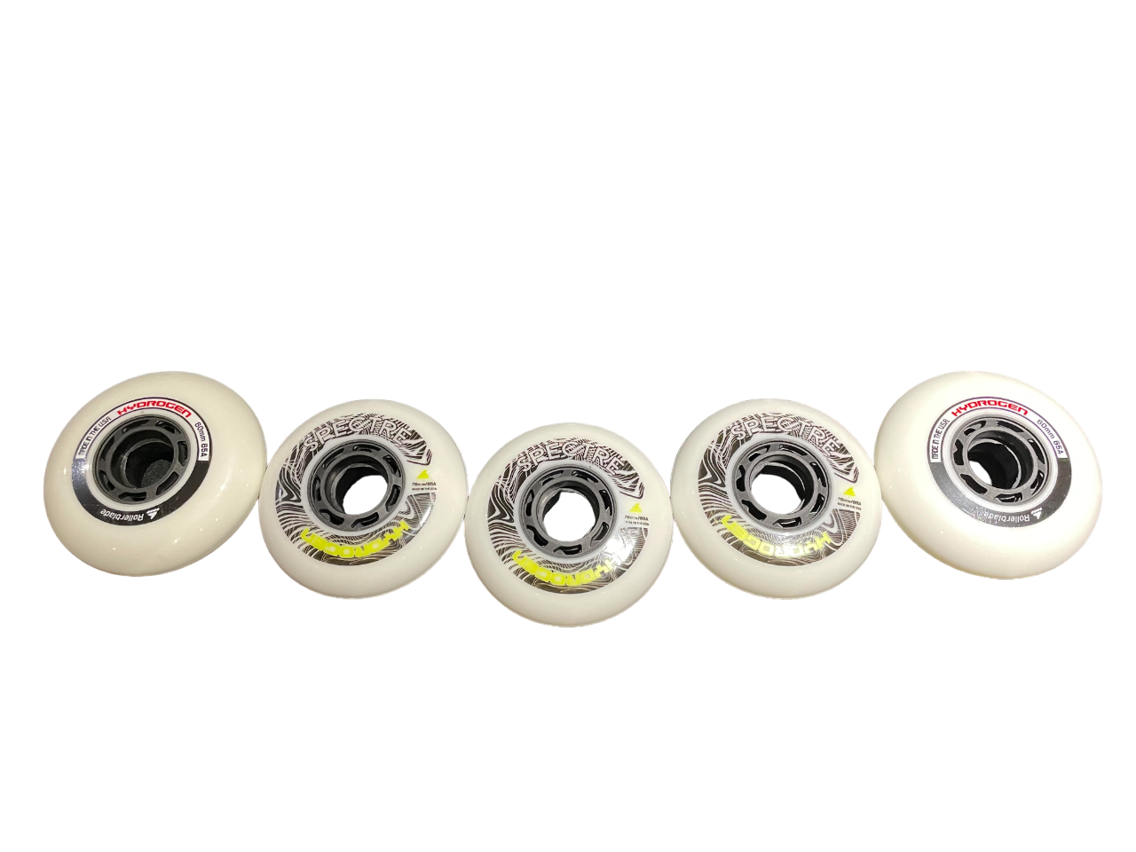 Rollerblade Hydrogen Arc Frame Inline Skate Wheel Set 76/80mm 85a - Se ...