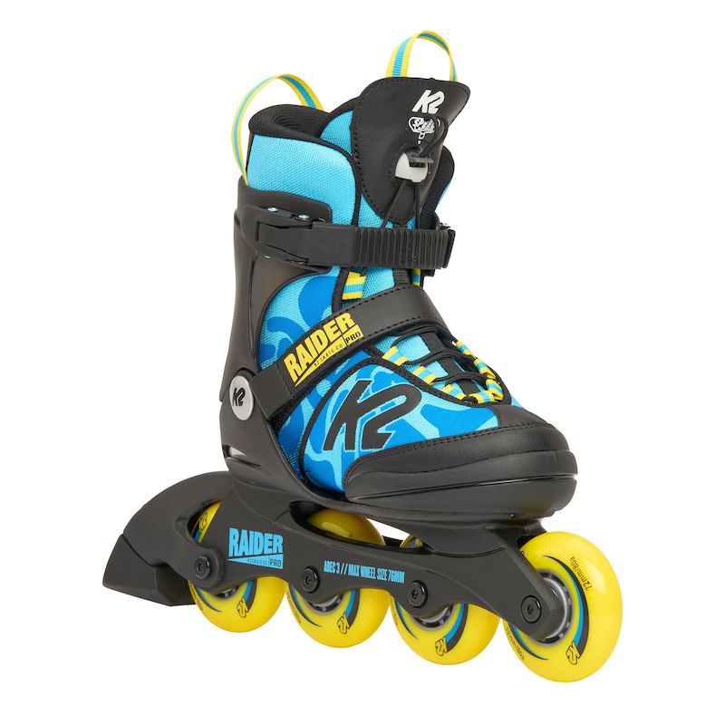 K2 Raider Pro Adjustable Size 2023 Inline Skates - Blue/Yellow – Slick ...