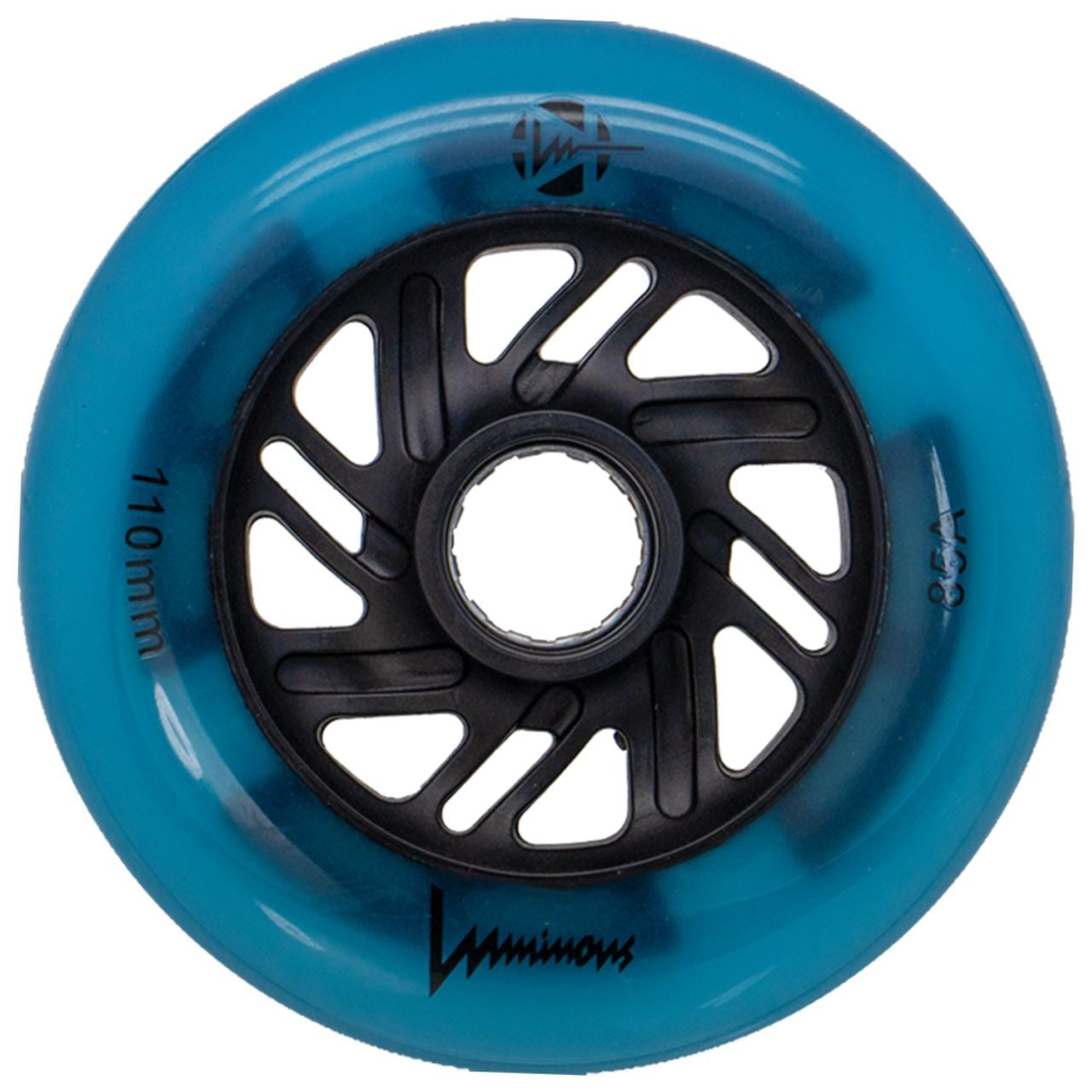 Luminous Light Up Inline Skate Wheel Blue Glow 110mm 85a - (Single Uni ...