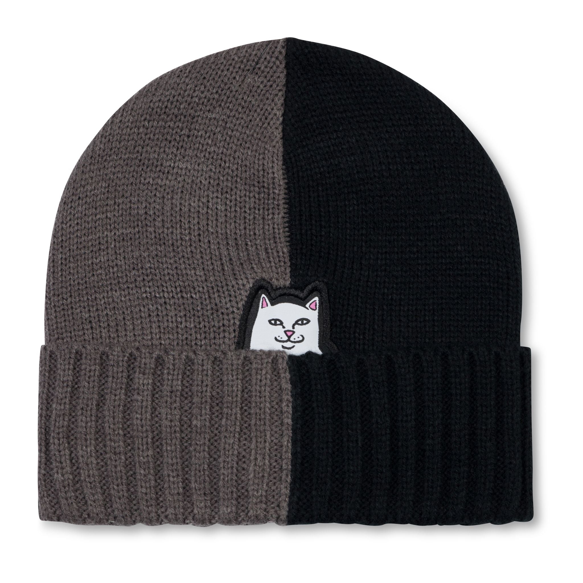 RIPNDIP Lord Nermal Split Beanie - Charcoal/Black – Slick's Skate Store