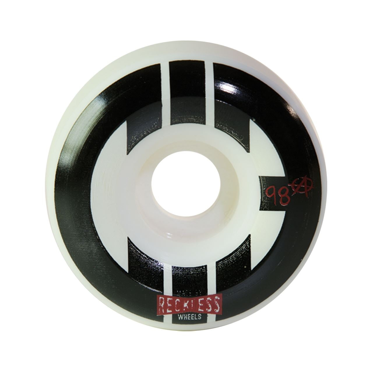 CIB Reckless White/Black Wheels 58mm 98a - 4 Pack – Slick's Skate Store