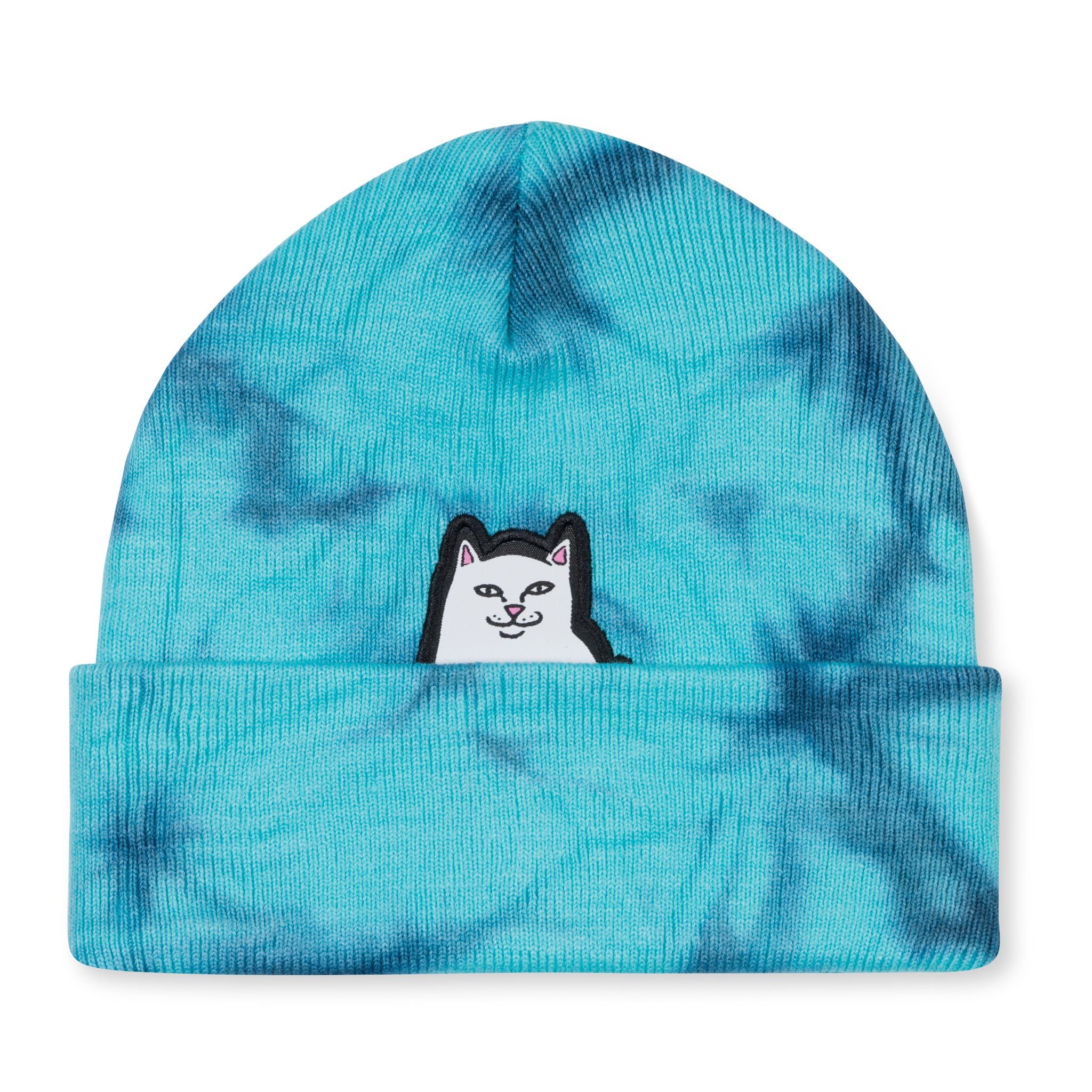 RIPNDIP Lord Nermal Beanie - Navy/Aqua Lighning Wash – Slick's Skate Store
