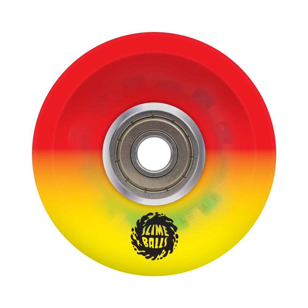 Slime Balls Light Ups OG Slime Red/Yellow Wheels And Bearings - 60mm 7 ...