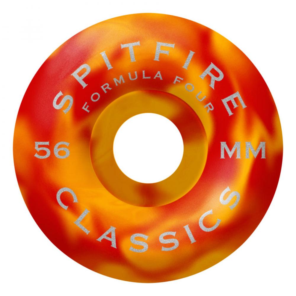 Spitfire Formula Four Swirled Classics Red/Orange Wheels - 56mm 99du ...