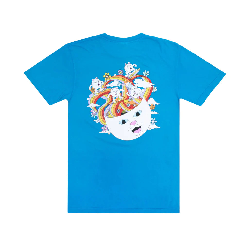RIPNDIP Skating Rainbow T Shirt - Process Blue – Slick's Skate Store