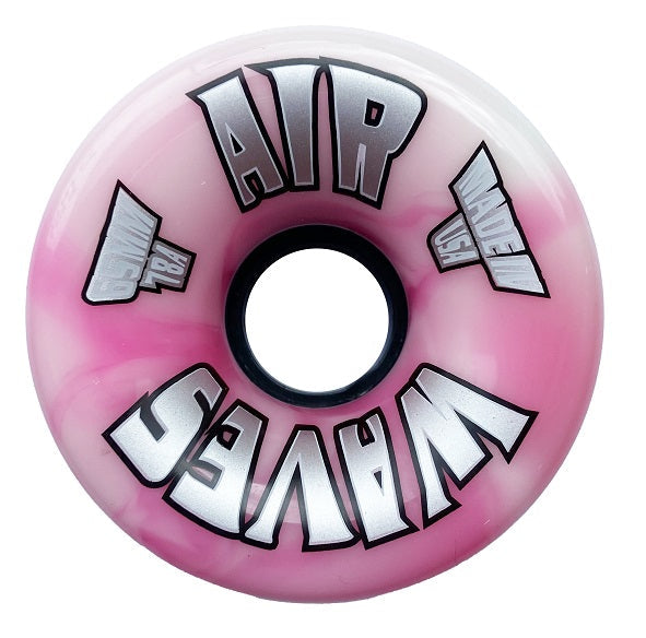 Air Waves Pink/White Swirl Wheels 65mm – Slick's Skate Store