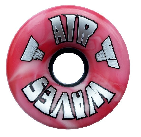 Air Waves Red/White Swirl Wheels 65mm - Set of 4 – Slick's Skate Store