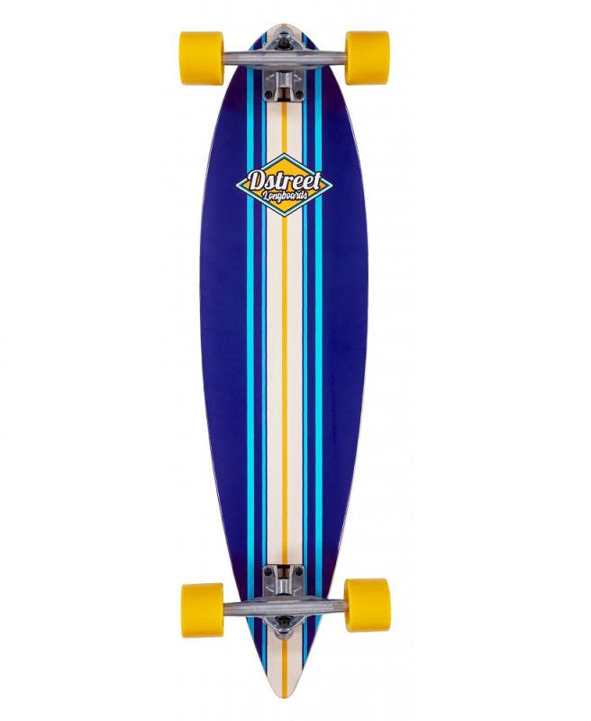D Street Ocean Blue Pintail Longboard - 35" – Slick's Skate Store