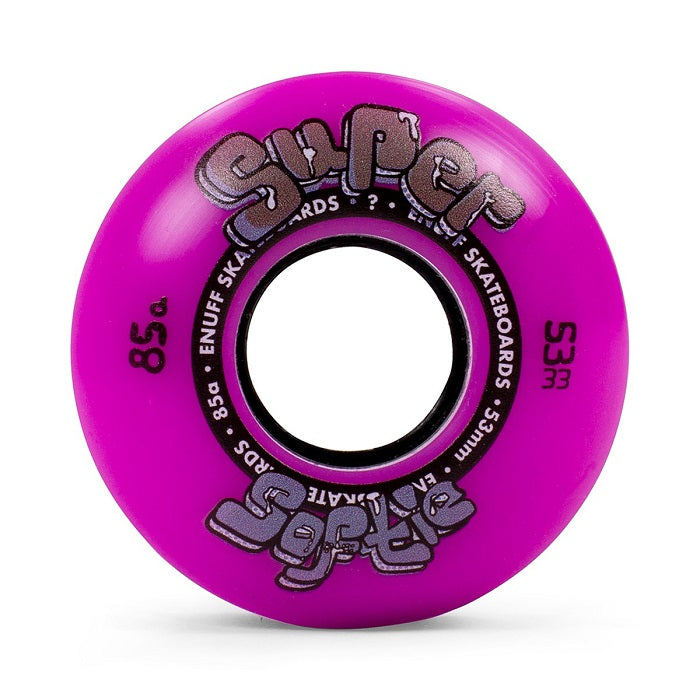 Enuff Super Softie Purple Skateboard Wheels - 53mm 85a – Slick's Skate ...