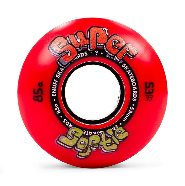 Enuff Super Softie Red Skateboard Wheels - 53mm 85a – Slick's Skate Store