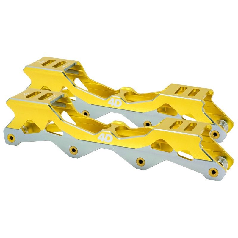 FR Skates Gold 4D Rockered Frames - 243mm - Inline Skate Frames – Slick ...