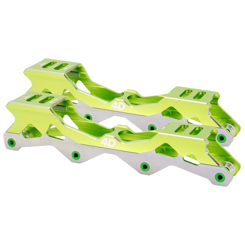 FR Skates Green 4D Rockered Frames - 243mm - Inline Skate Frames ...