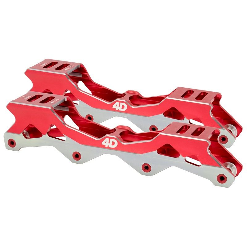 FR Skates Red 4D Rockered Frames - 243mm - Inline Skate Frames – Slick ...
