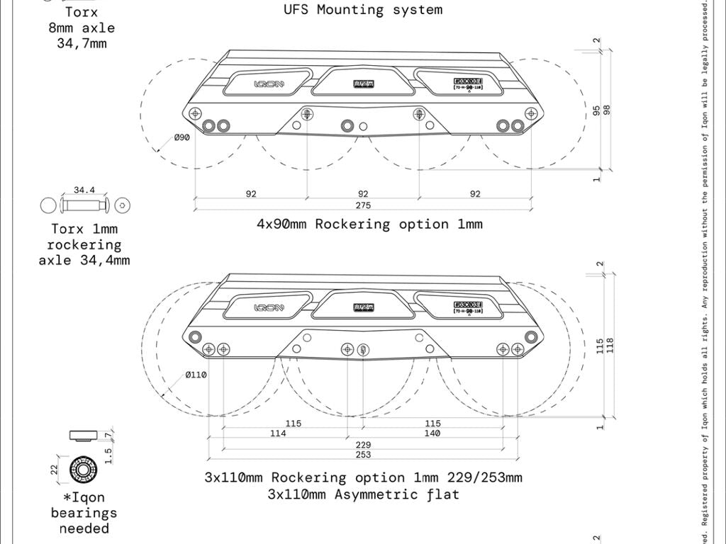Iqon AG Decode Pro 90 Dark UFS Frames and Bearings Combo – Slick's Skate Store