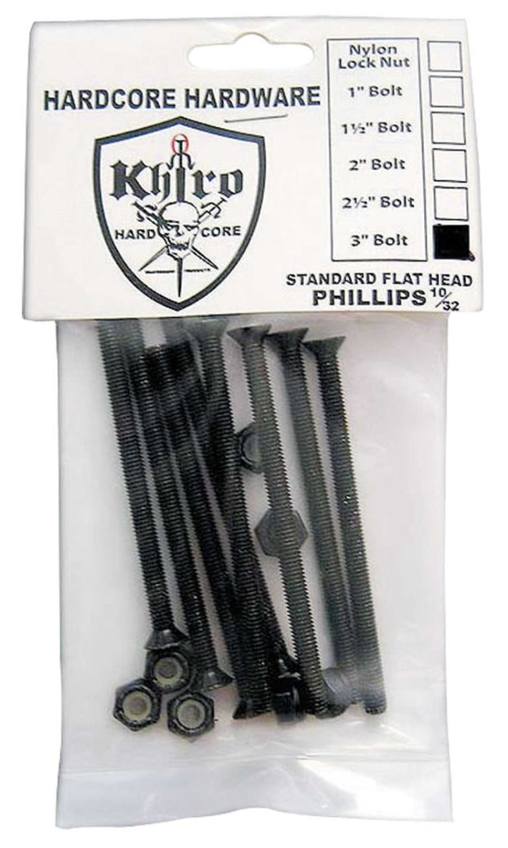 Khiro Flathead Bolts - 3" – Slick's Skate Store