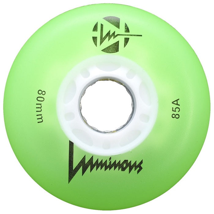 Luminous Light Up Inline Skate Wheels - Green 4 Pack – Slick's Skate Store
