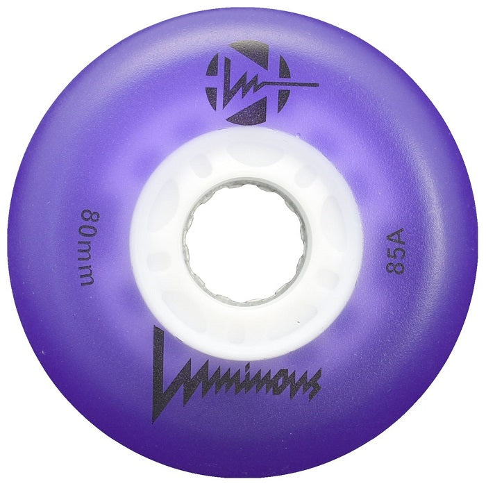Luminous Light Up Inline Skate Wheels - Purple 4 Pack – Slick's Skate Store