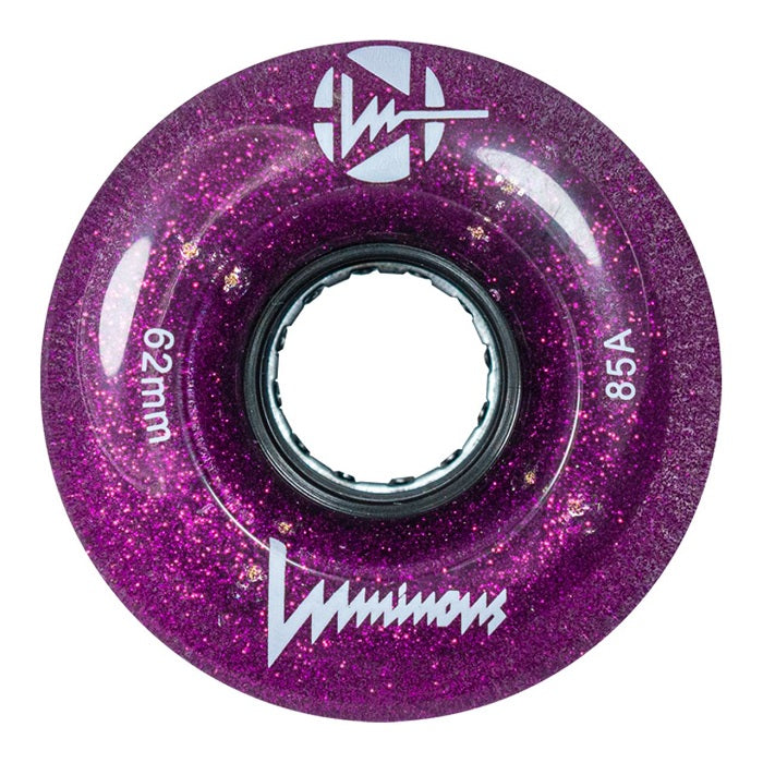 Luminous Light Up Quad Wheels Purple Haze 62mm - 4 Pack – Slick's Skate ...