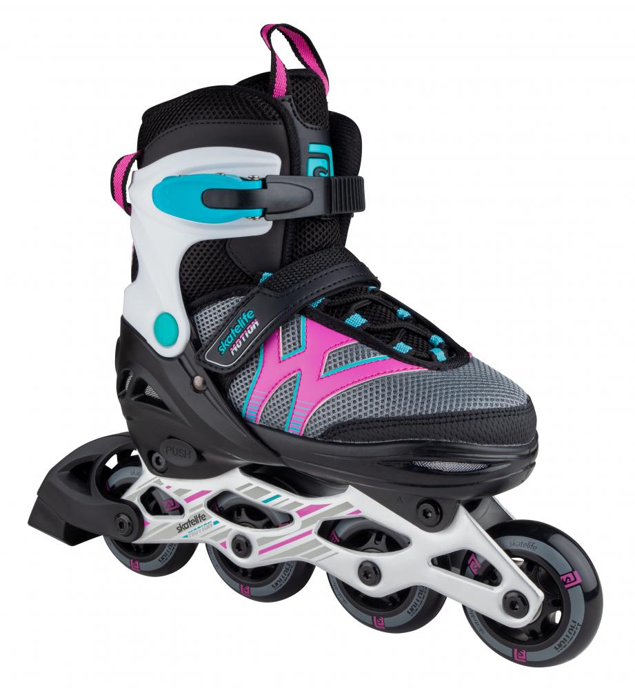 Skatelife Motion Adjustable Kids Inline Skates - Black/Pink – Slick's ...