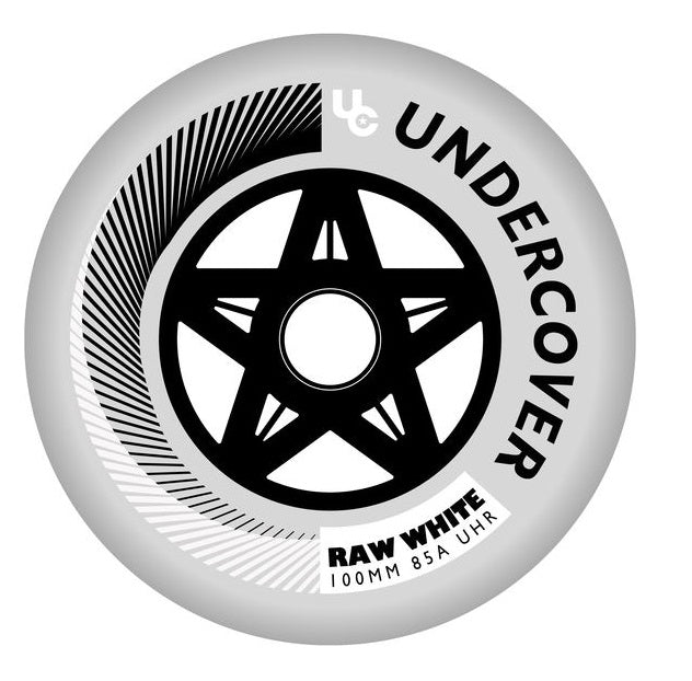 Undercover Raw White Wheels Bullet Radius 100mm 85a - Set of 8 – Slick's Skate Store