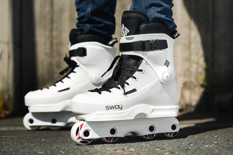 USD Sway Team IV White Aggressive Skates – Slick's Skate Store